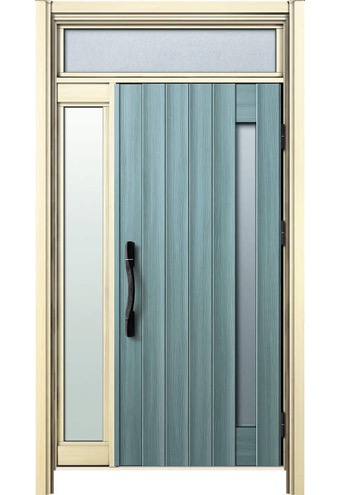 YKK AP玄関ドア ドアリモ N05 片袖FIXランマ付き（木目） - ゼロハーモニー