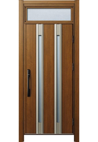 YKK AP玄関ドア ドアリモ F04 片開きランマ付き（木目） - ゼロハーモニー