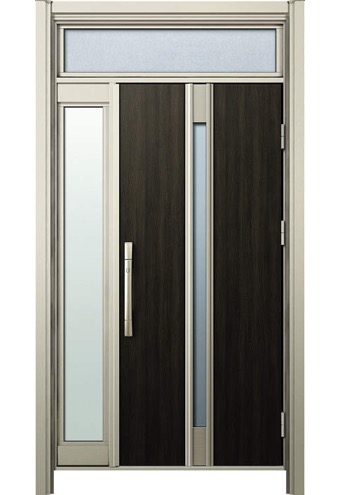 YKK AP玄関ドア ドアリモ F03 片袖FIXランマ付き（木目） - 株式会社MAC