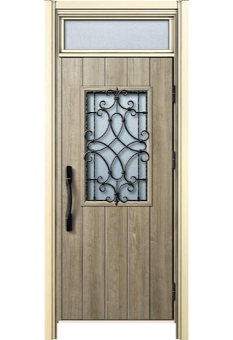 YKK AP玄関ドア ドアリモ E10 片開きランマ付き（木目） - ゼロハーモニー