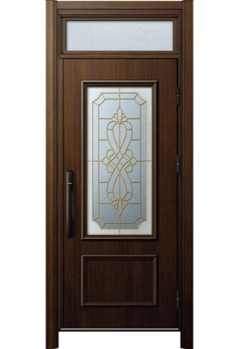 YKK AP玄関ドア ドアリモ E07 片開きランマ付き（木目） - ゼロハーモニー